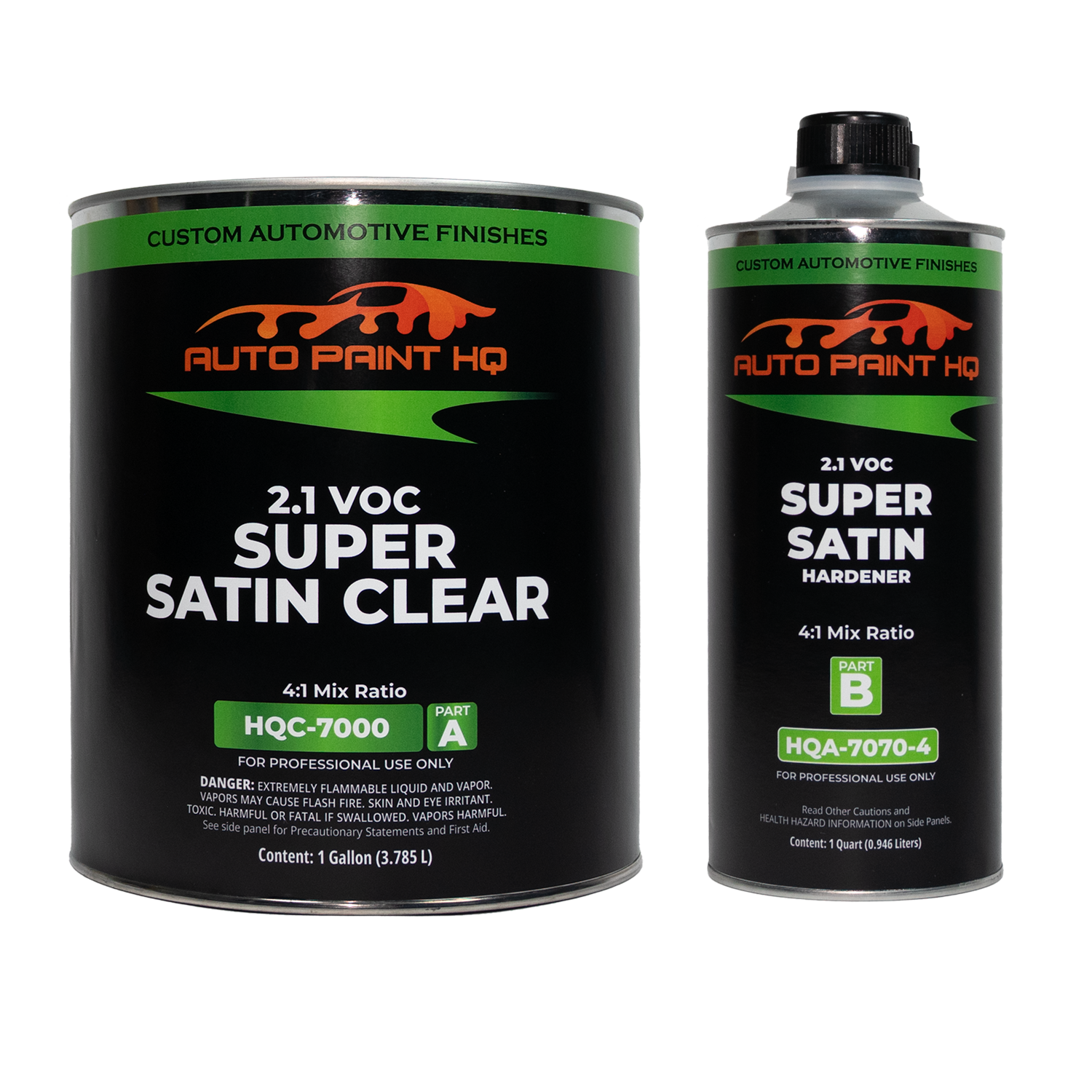 Super Satin Clearcoat Premium Low Gloss Clear Gallon with Quart Activa ...