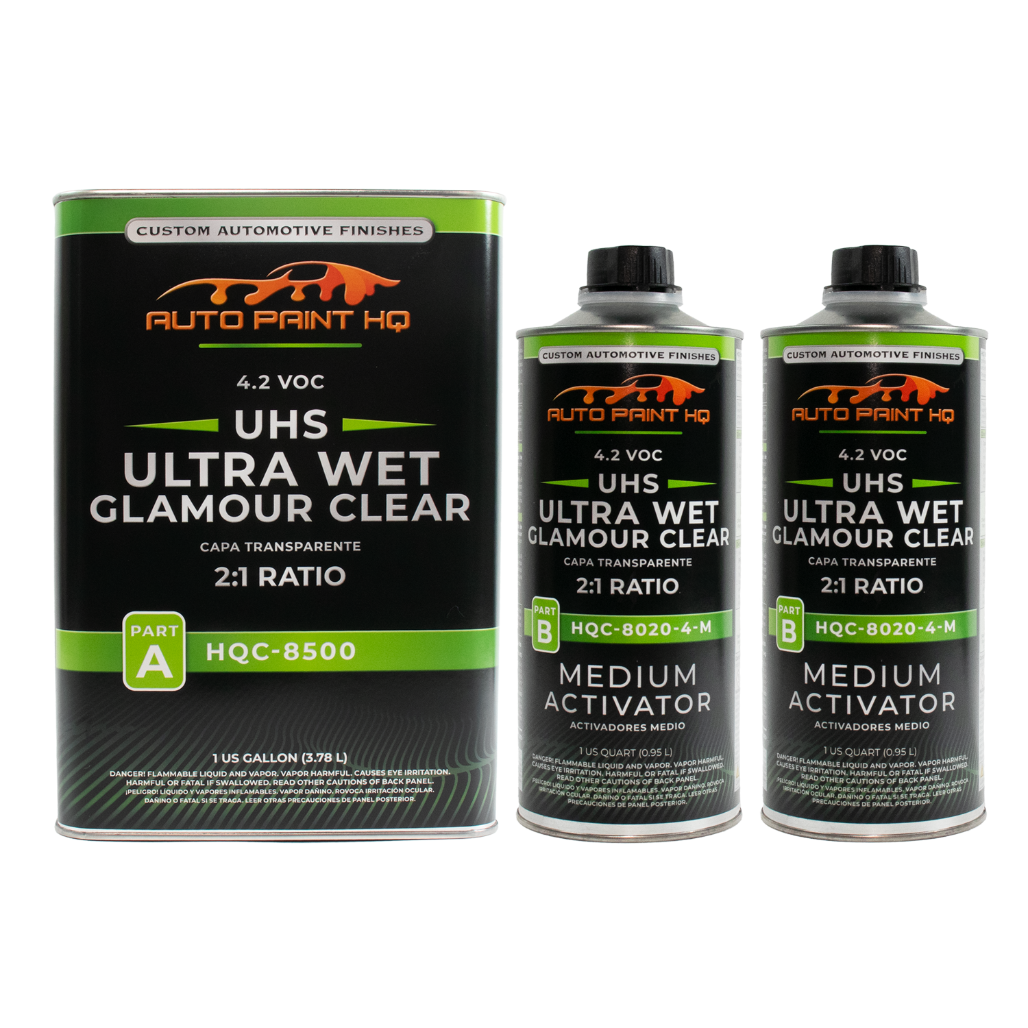 Ultra Wet Glamour UHS Clear Gallon + 2 Quarts Act 2:1 Mix Ratio Clearc ...