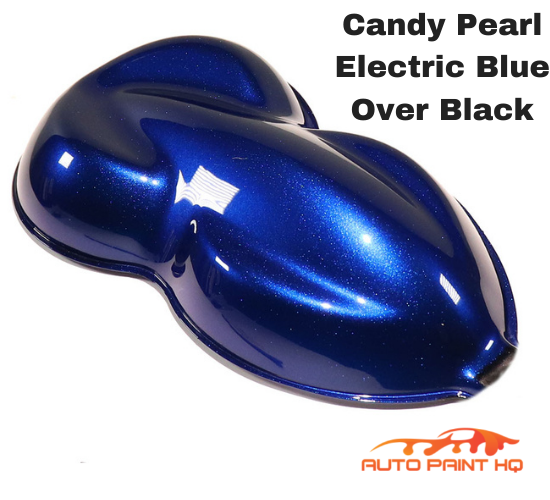Candy Pearl Electric Blue Basecoat Quart Complete Kit (Over Black Base ...
