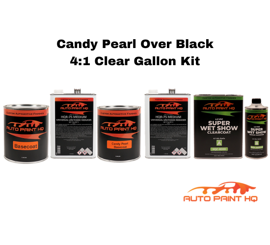 Candy Pearl Apple Red over Black Base Complete Gallon Kit – Auto Paint HQ