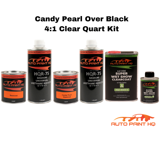 Candy Pearl Midnight Blue Basecoat Quart Complete Kit (Over Black Base ...