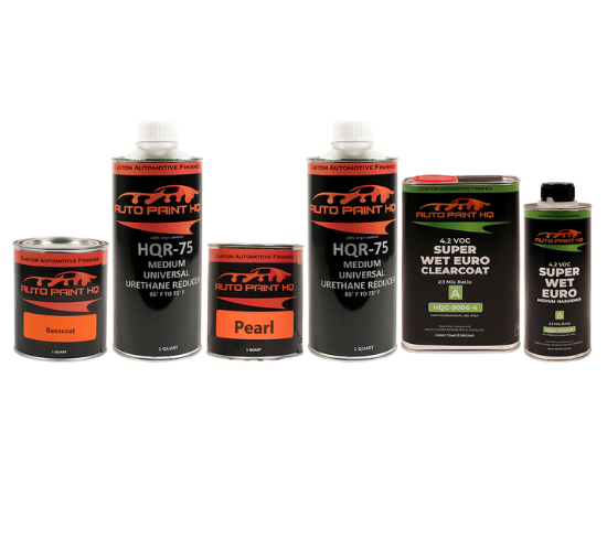 Dodge PWD Ivory Tri-Coat Pearl Basecoat Clearcoat Quart Complete Paint ...